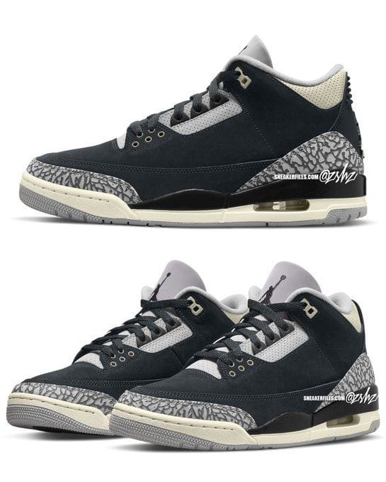 "They look like aged black cements": Fans compare upcoming Air Jordan 3 ...