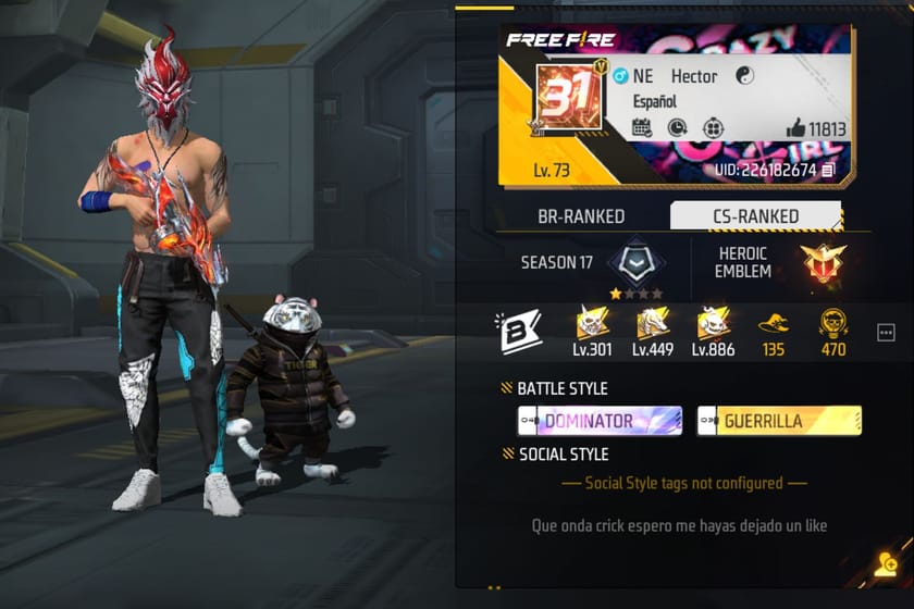 TheHectorino's Free Fire ID, stats, K/D ratio, and more in 2023