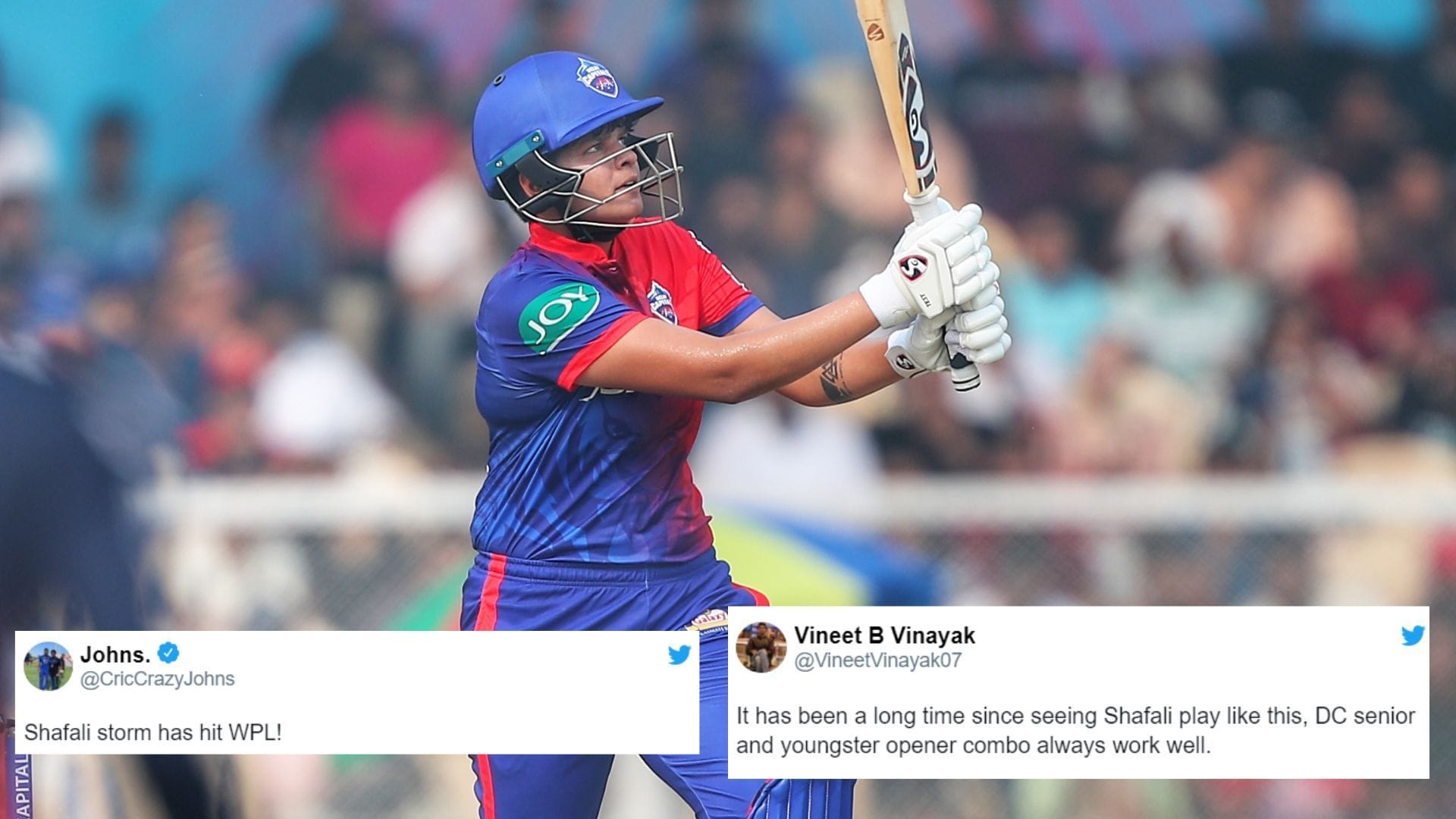 "Shafali storm has hit WPL!" - Fans hail Shafali Verma for sensational ...