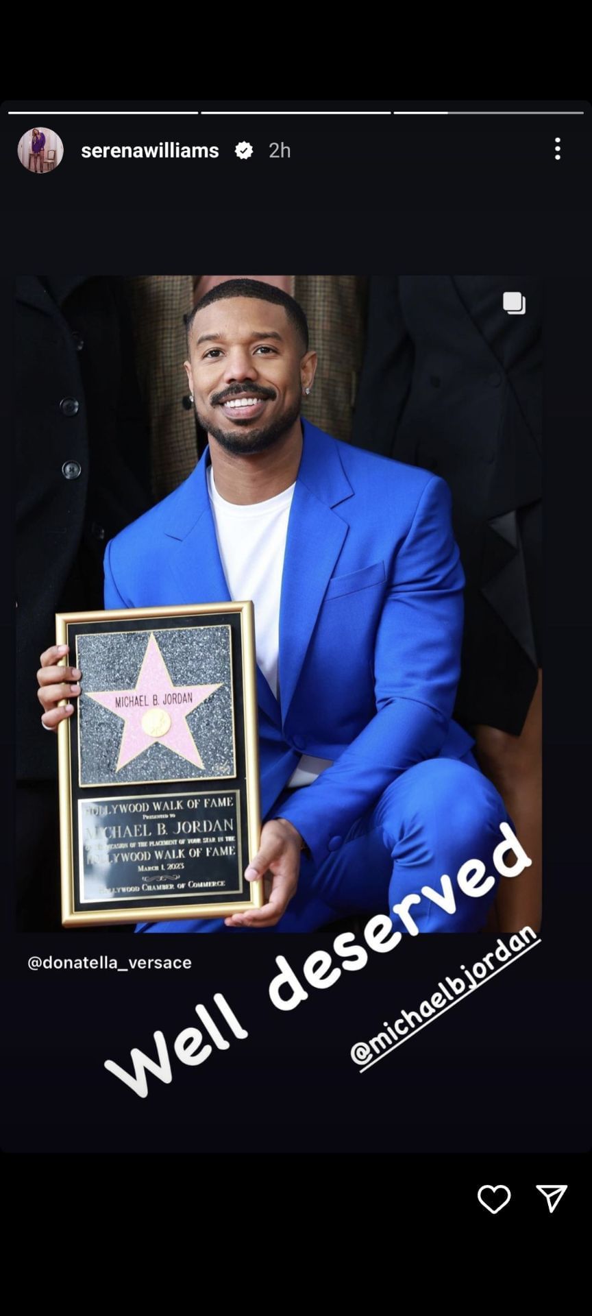 Serena Williams celebrates Michael B. Jordan's 'well deserved ... Serena Williams celebrates Michael B. Jordan's 'well deserved ...