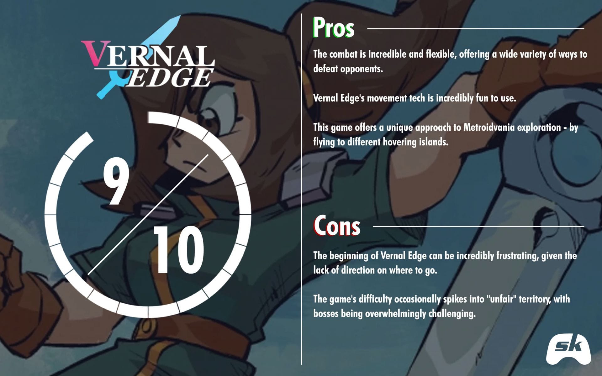 Vernal Edge review - An action-packed, must-play Metroidvania