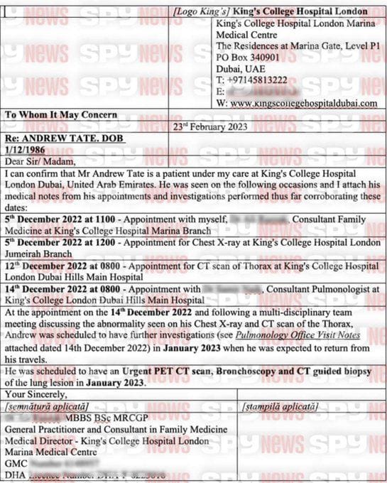 Andrew Tate leaked reports: Dubai hospital releases statement on Andrew ...