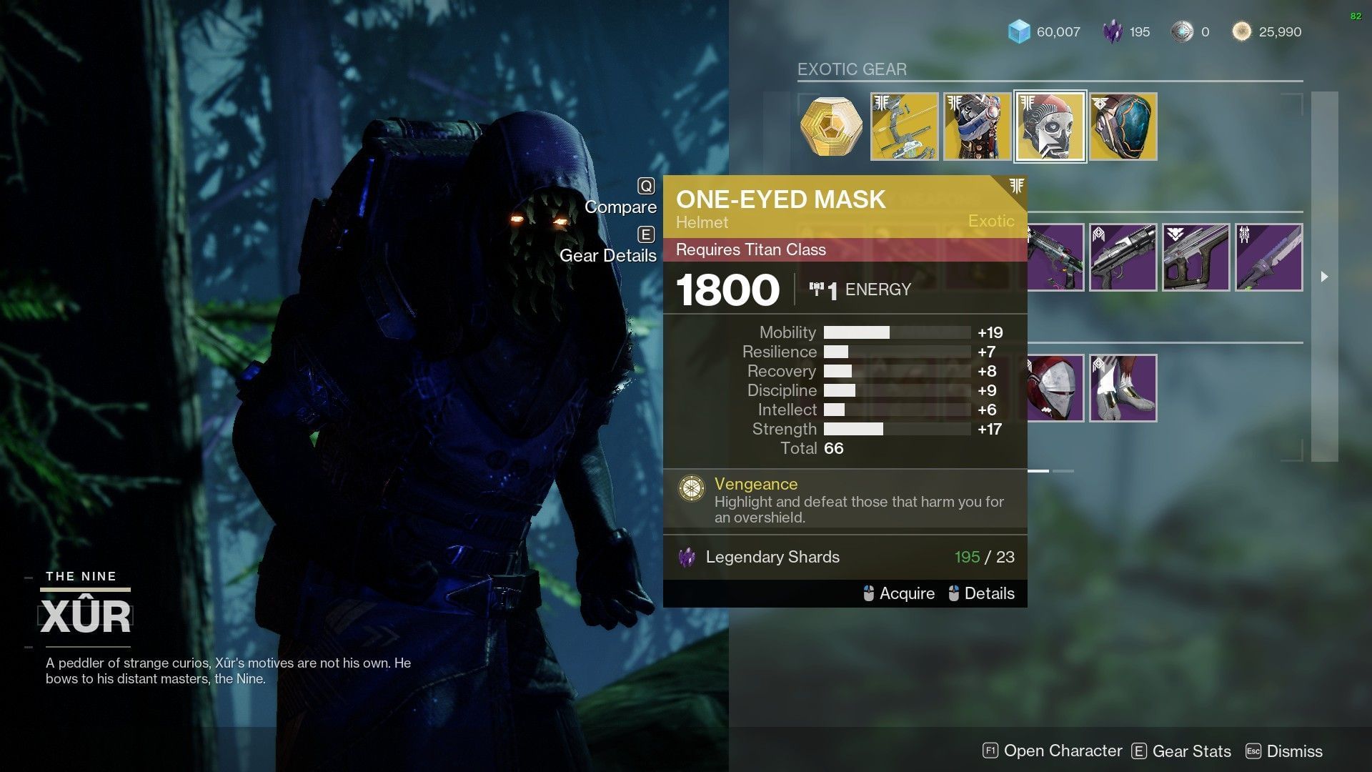 Xur has brought in god roll armor pieces and weapons in Destiny 2 (March 31)