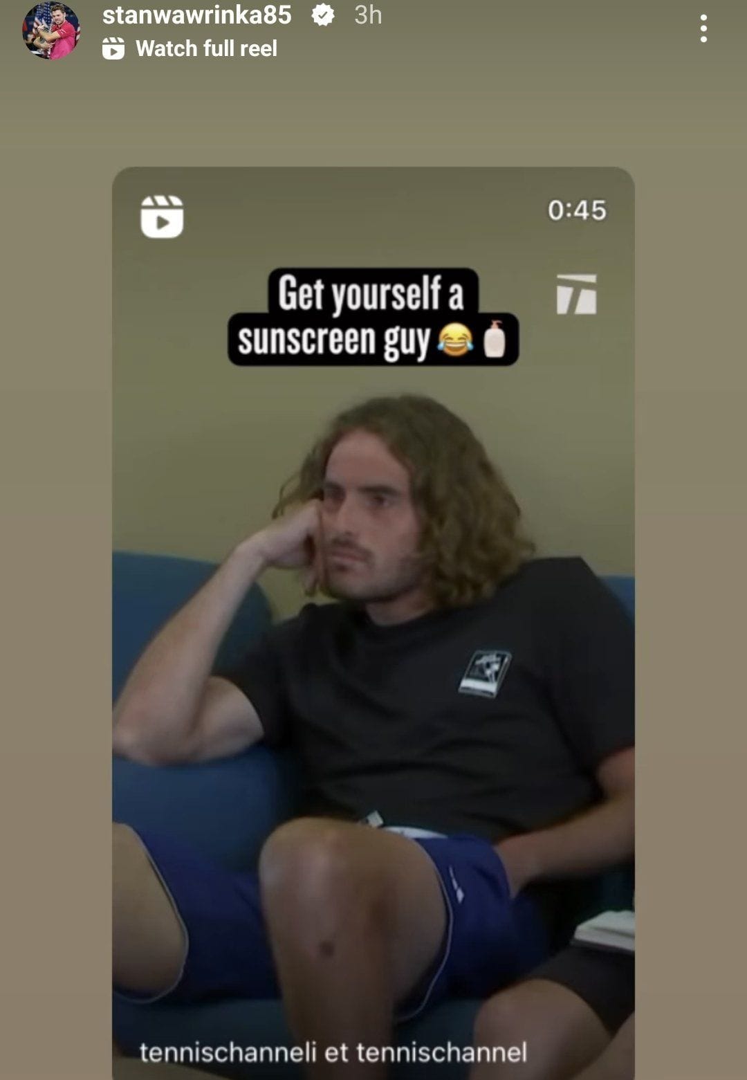 Stefanos Tsitsipas has a personal ‘sunscreen’ guy; Stan Wawrinka amused