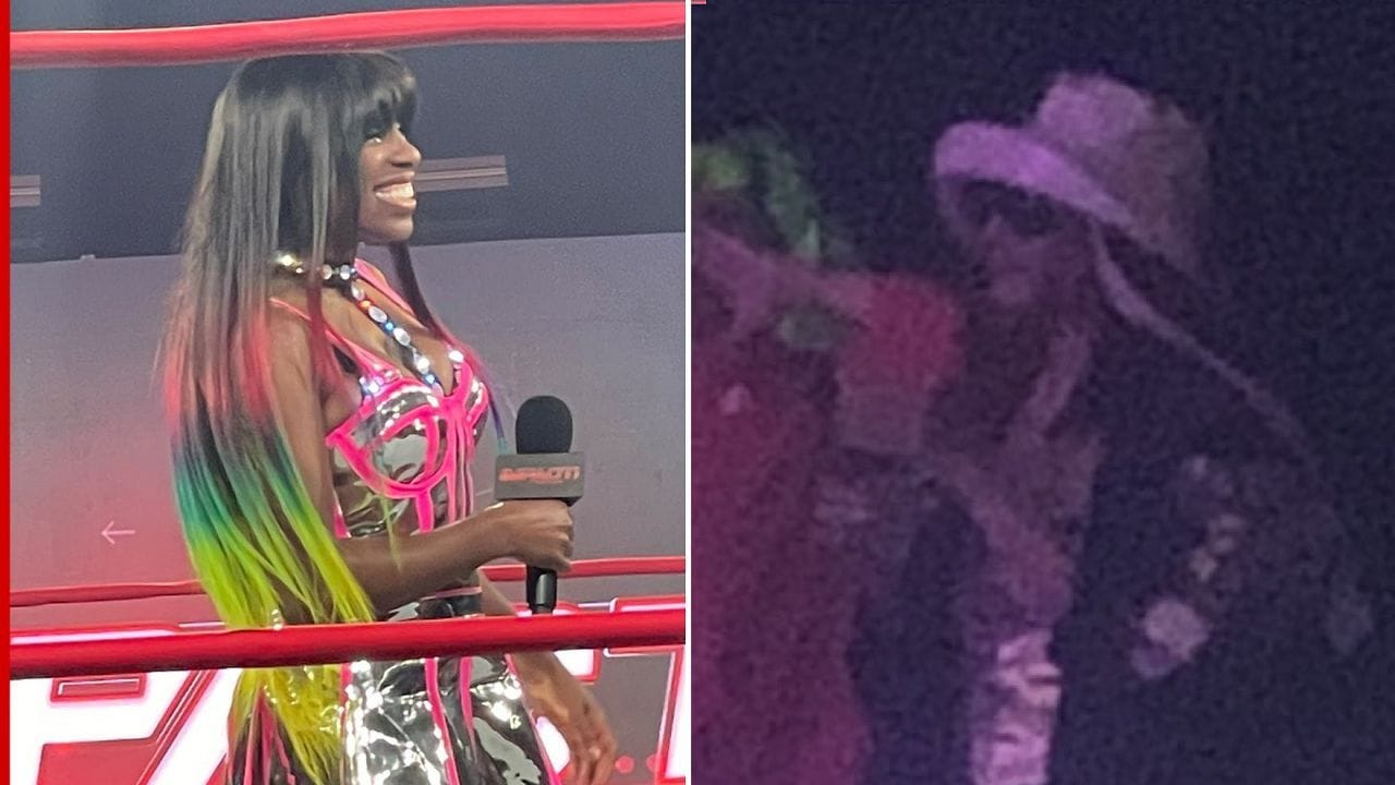 45-year-old WWE Superstar spotted in a green wig during Naomi's IMPACT ...