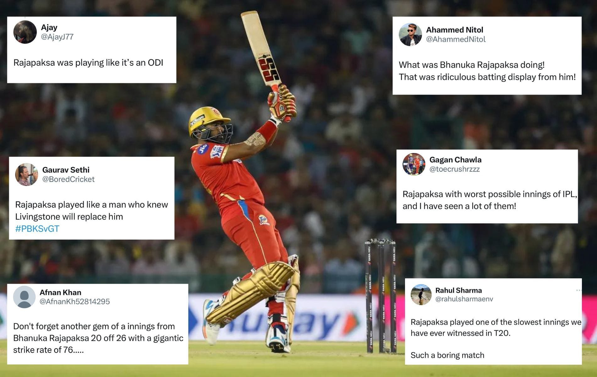 "Hall of shame innings" - Fans react to PBKS batter Bhanuka Rajapaksa's ...