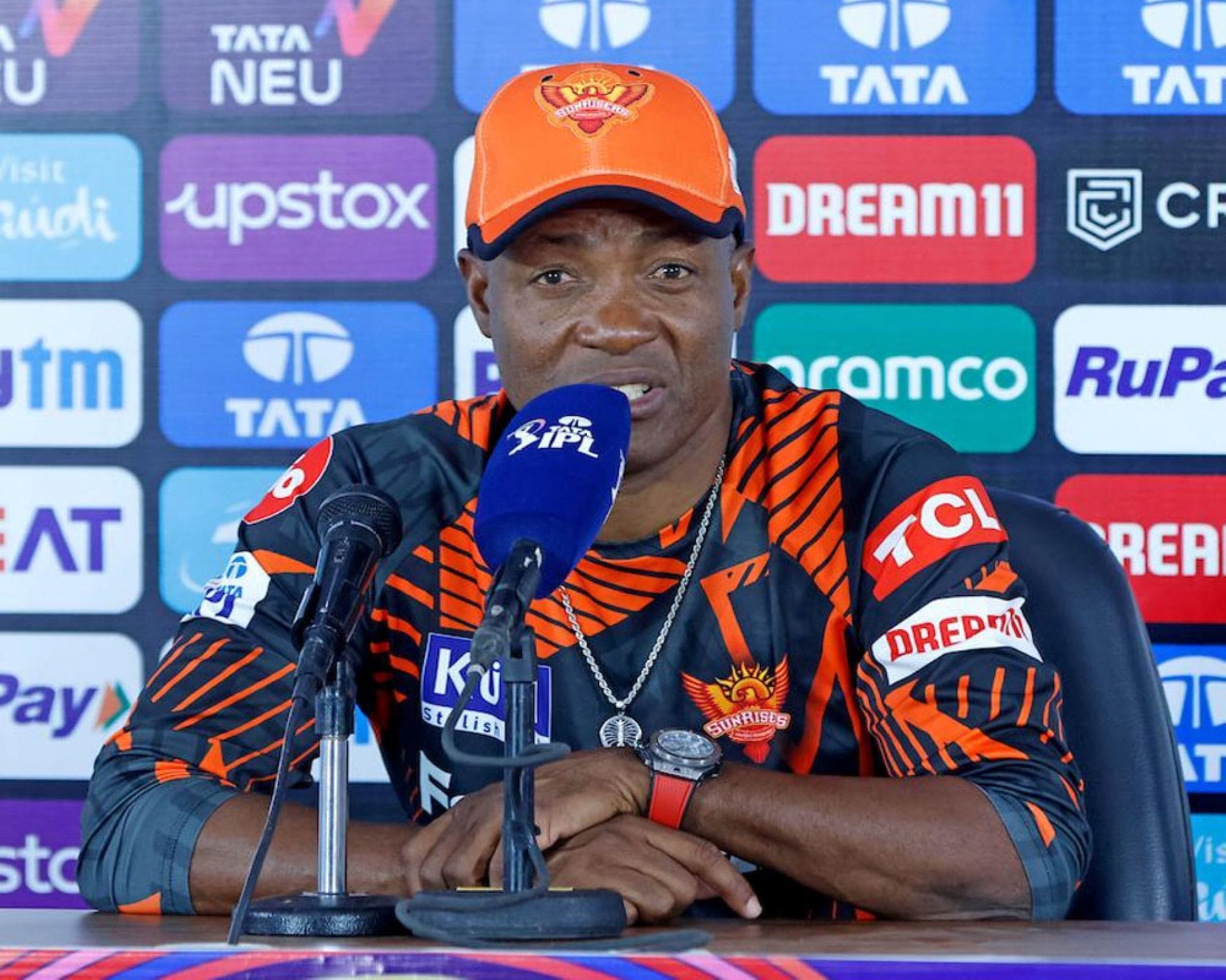 [Watch] SRH head coach Brian Lara and captain Aiden Markram address the ...