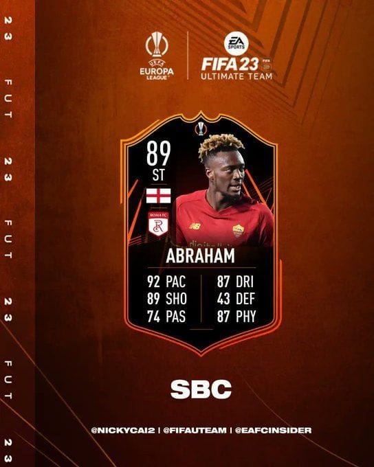 Tammy Abraham RTTF SBC: FIFA 23 leak hints at Tammy Abraham RTTF SBC ...