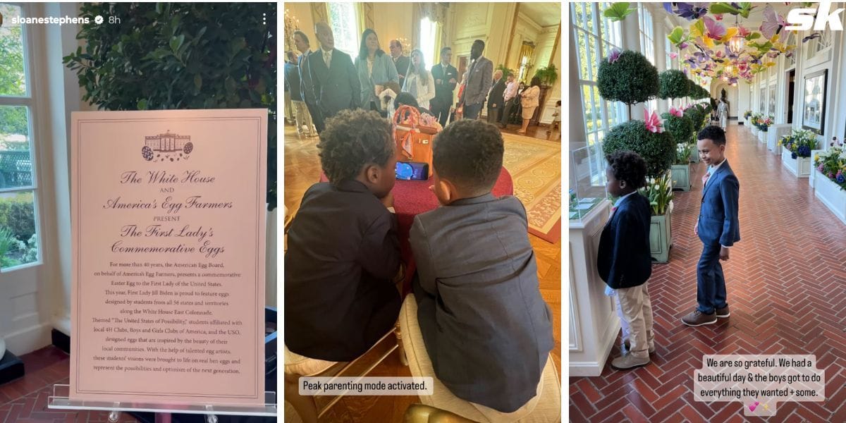 Sloane Stephens attends White House Easter Egg Roll with husband Jozy ...