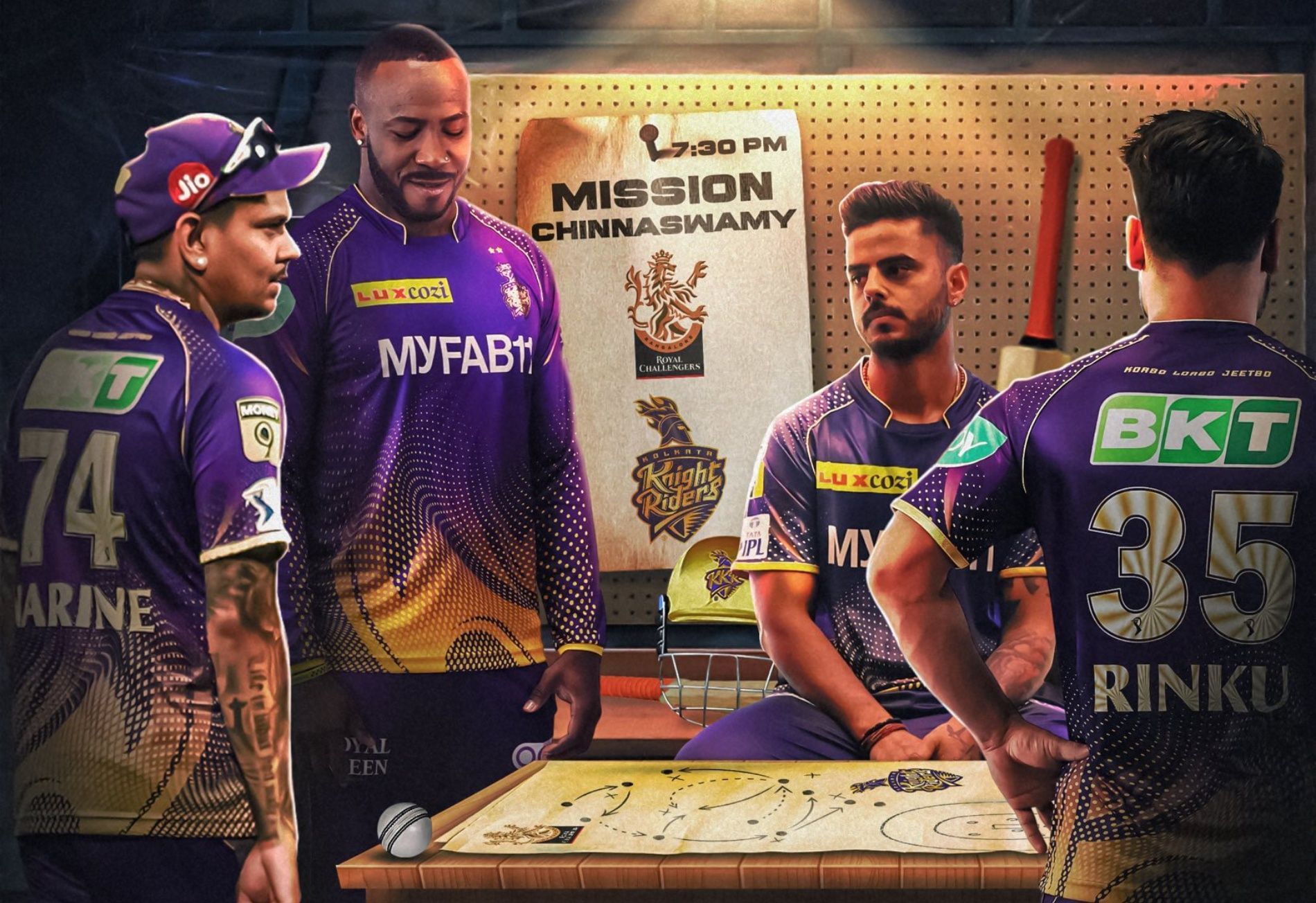 RCB vs KKR, IPL 2023: Toss result and playing 11s for today's match, umpires list and pitch report