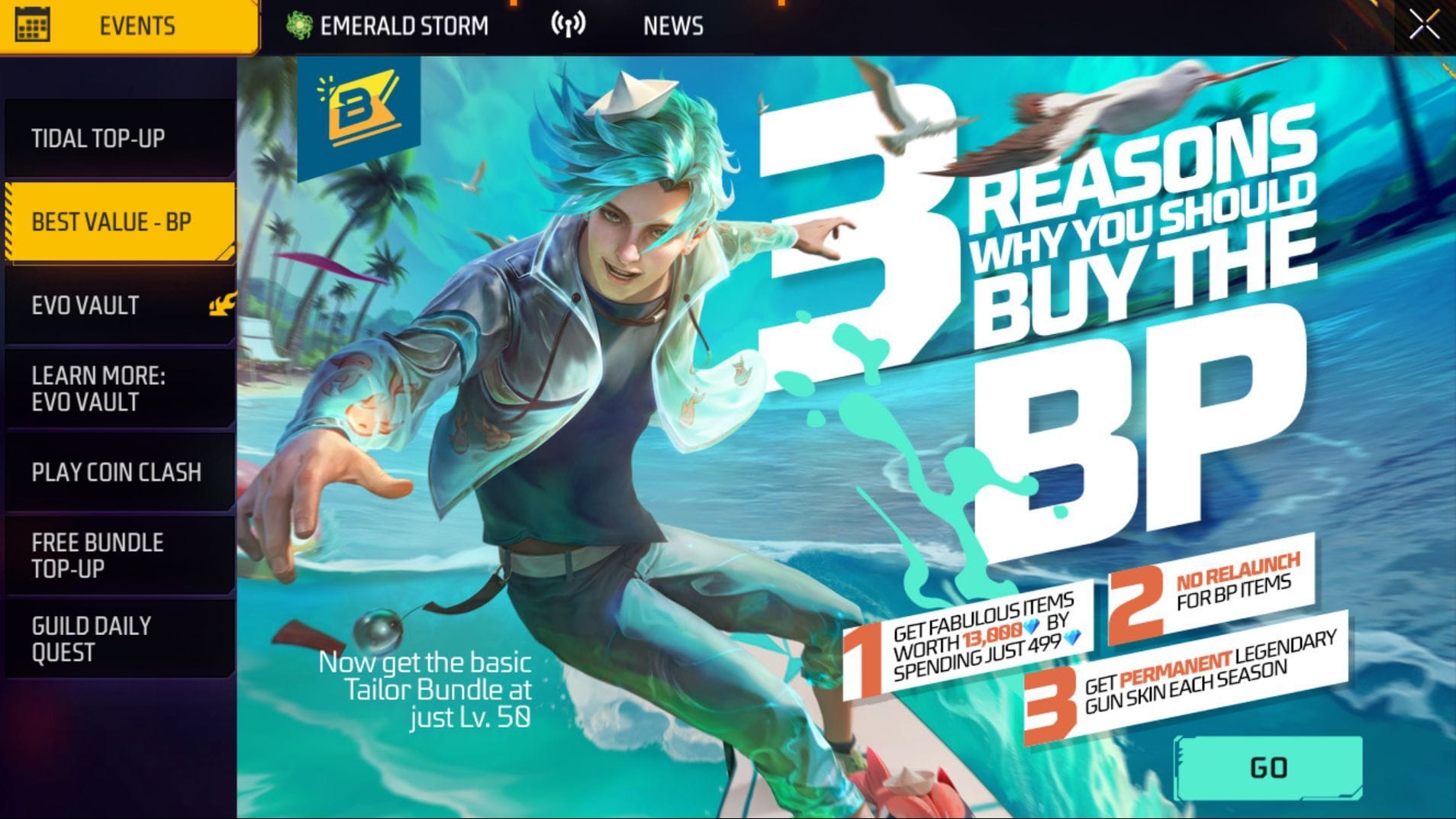 New Free Fire MAX Tidal Top-Up event: Get free Tidal Waves Katana and ...