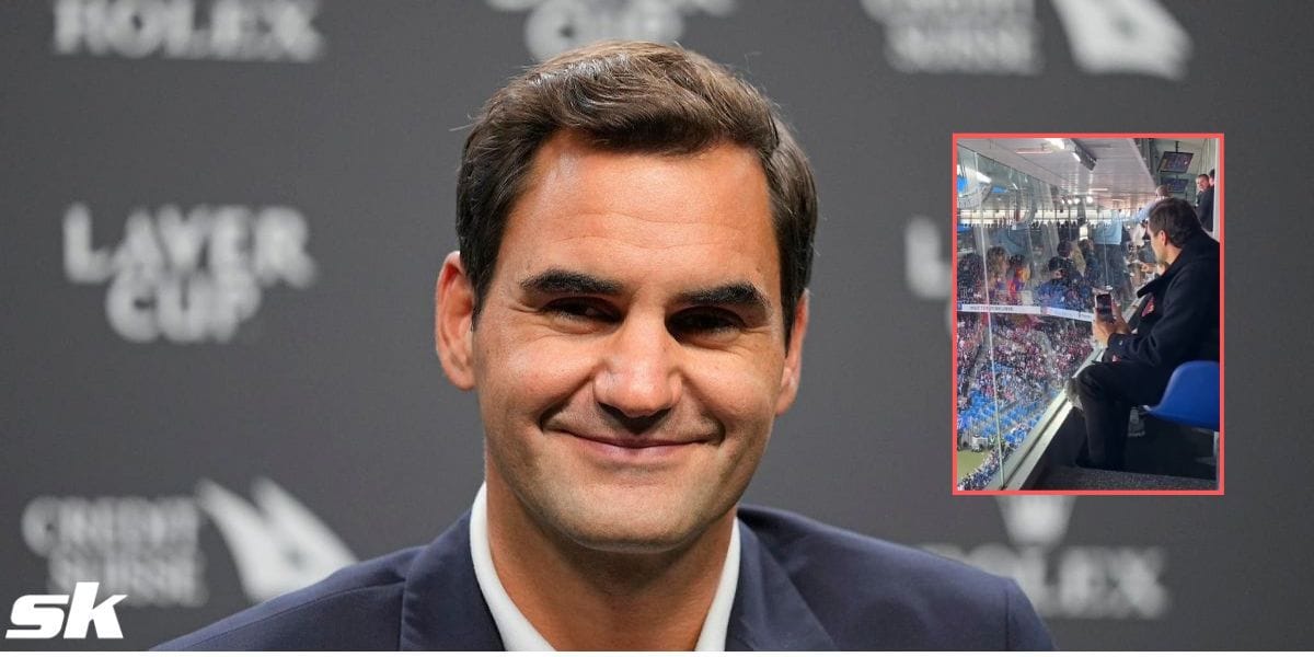 Roger Federer attends FC Basel's Swiss Super League match