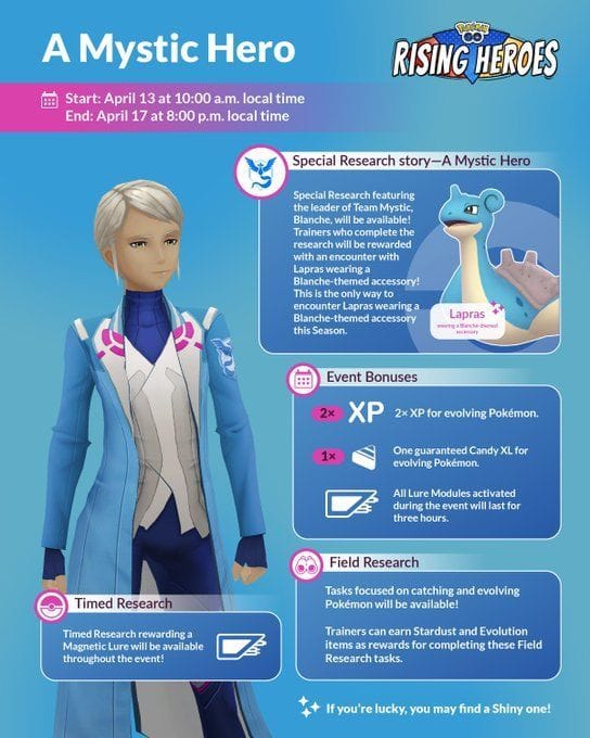 Pokemon GO A Mystic Hero Timed and Special Research: All tasks and rewards