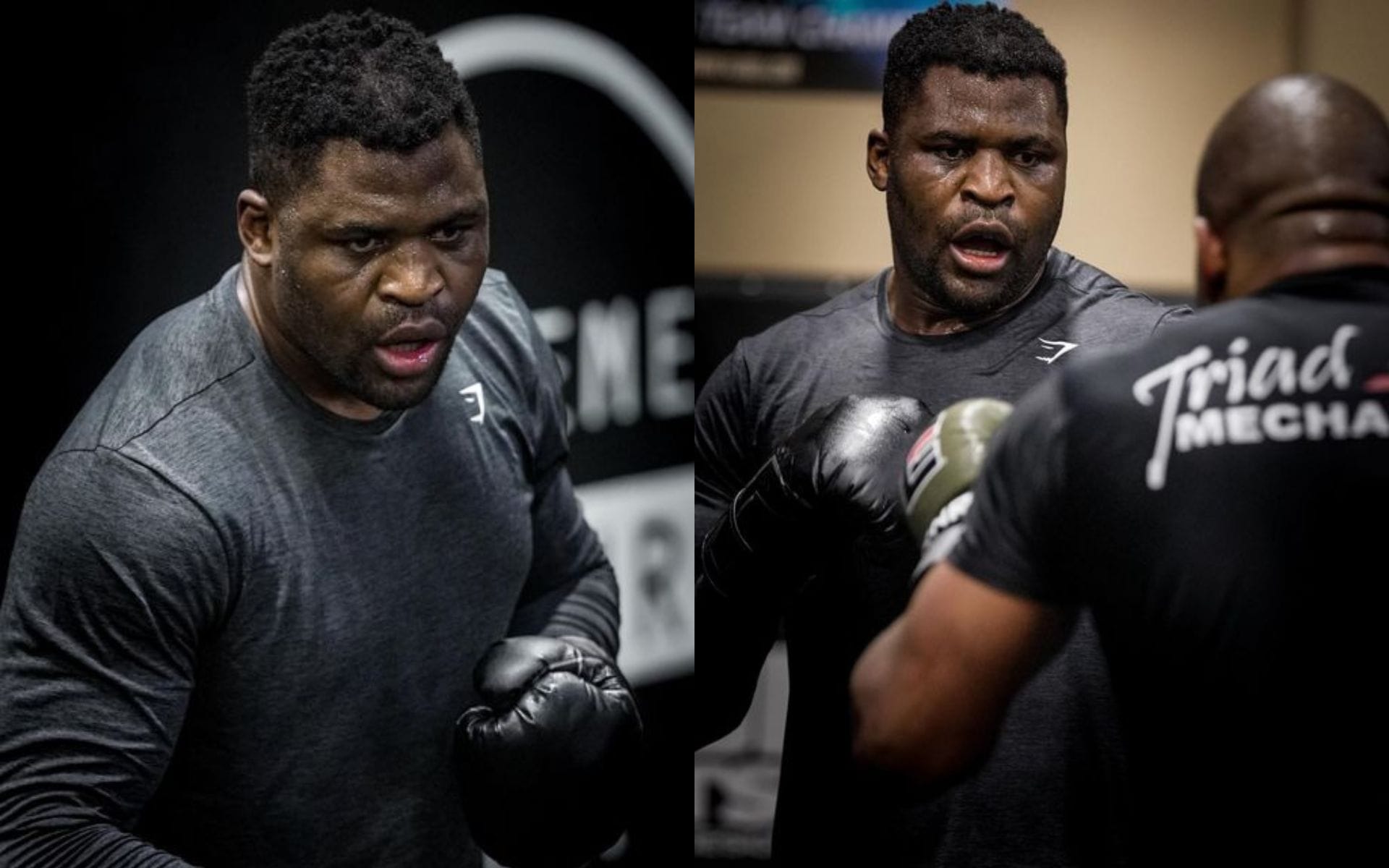 Francis Ngannou boxing: Watch: Francis Ngannou works on his "basics" as ...