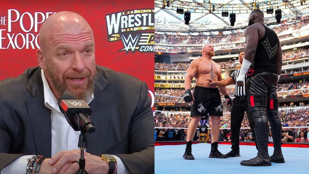 Triple H recalls "audible groans" when Brock Lesnar vs. Omos was first ...