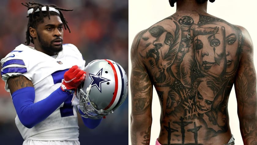 IN PHOTOS: Cowboys star Trevon Diggs shows off stunning back tattoo ...