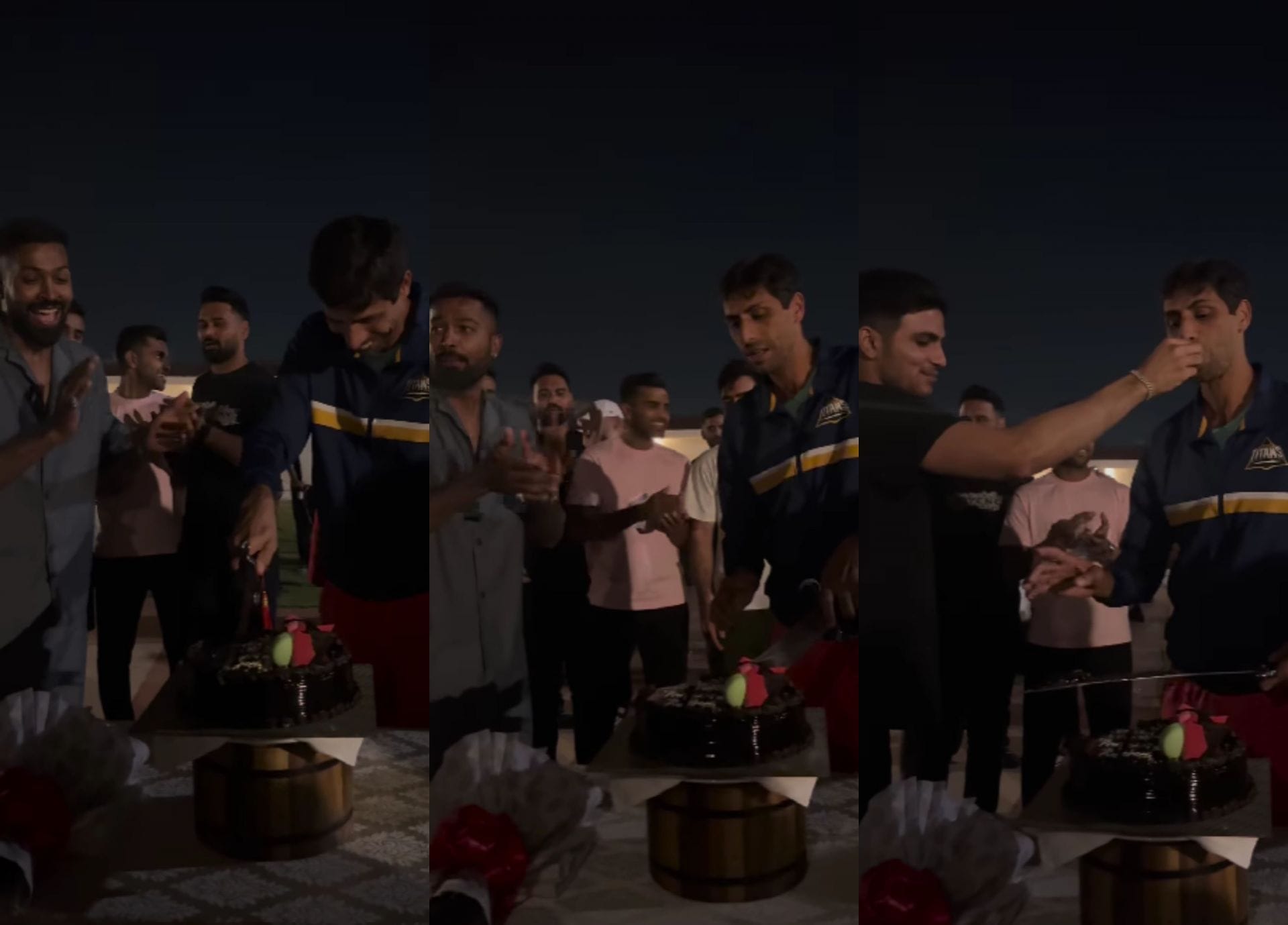 [Watch] GT players celebrate Ashish Nehra's birthday after a clinical ...