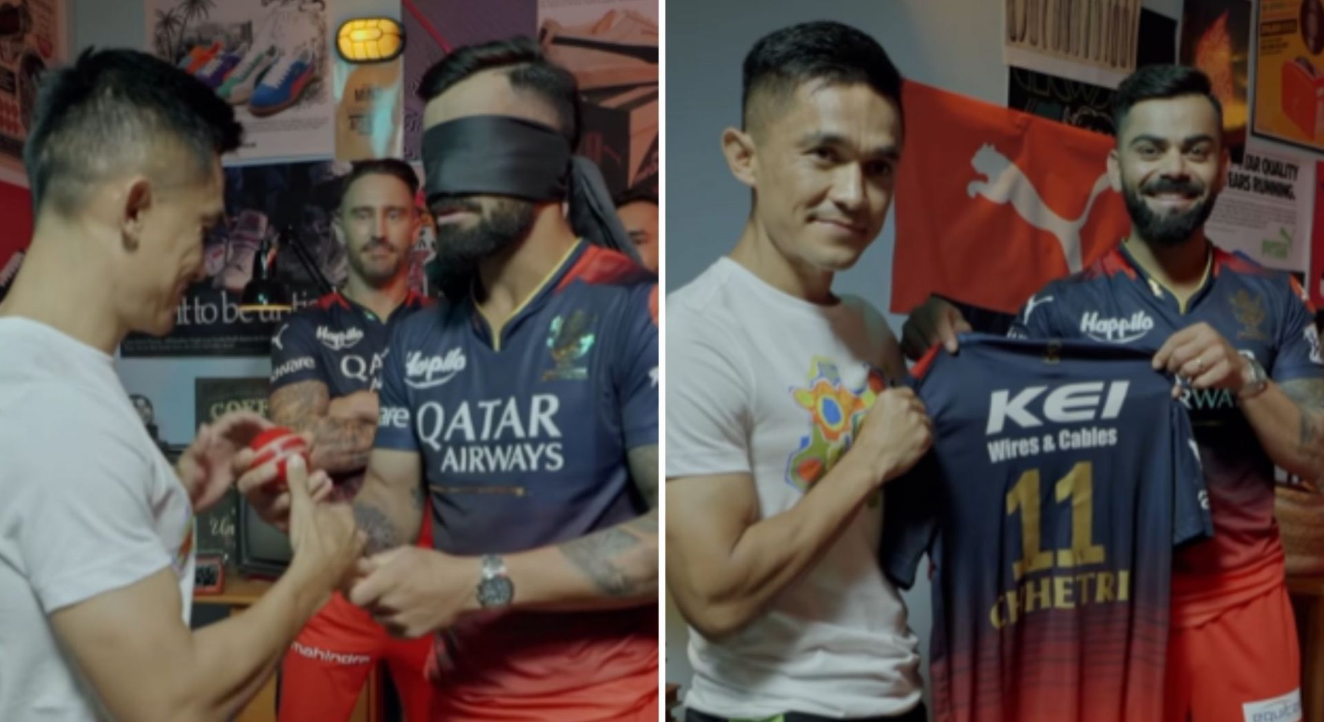 [Watch] Anushka Sharma’s reply is gold as Virat Kohli nails blindfolded challenge, recognizes ...