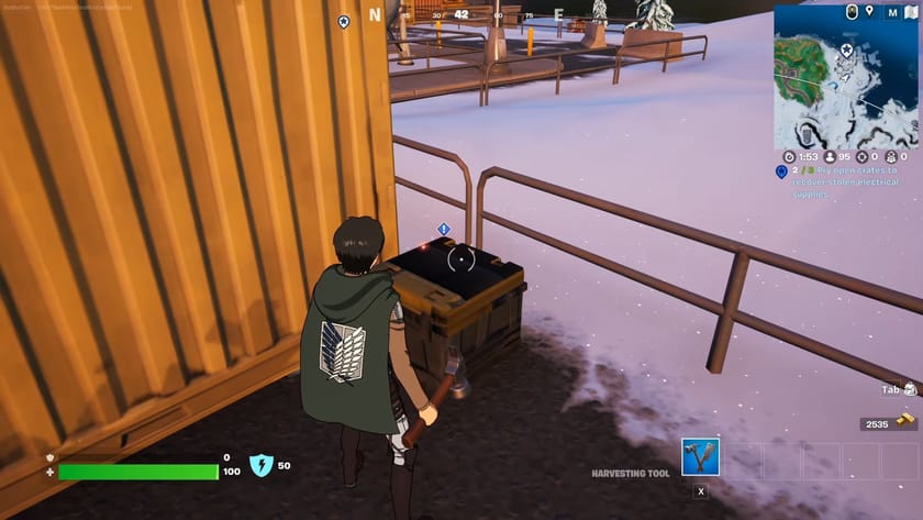 Fortnite: How to pry open crates to recover stolen electrical supplies