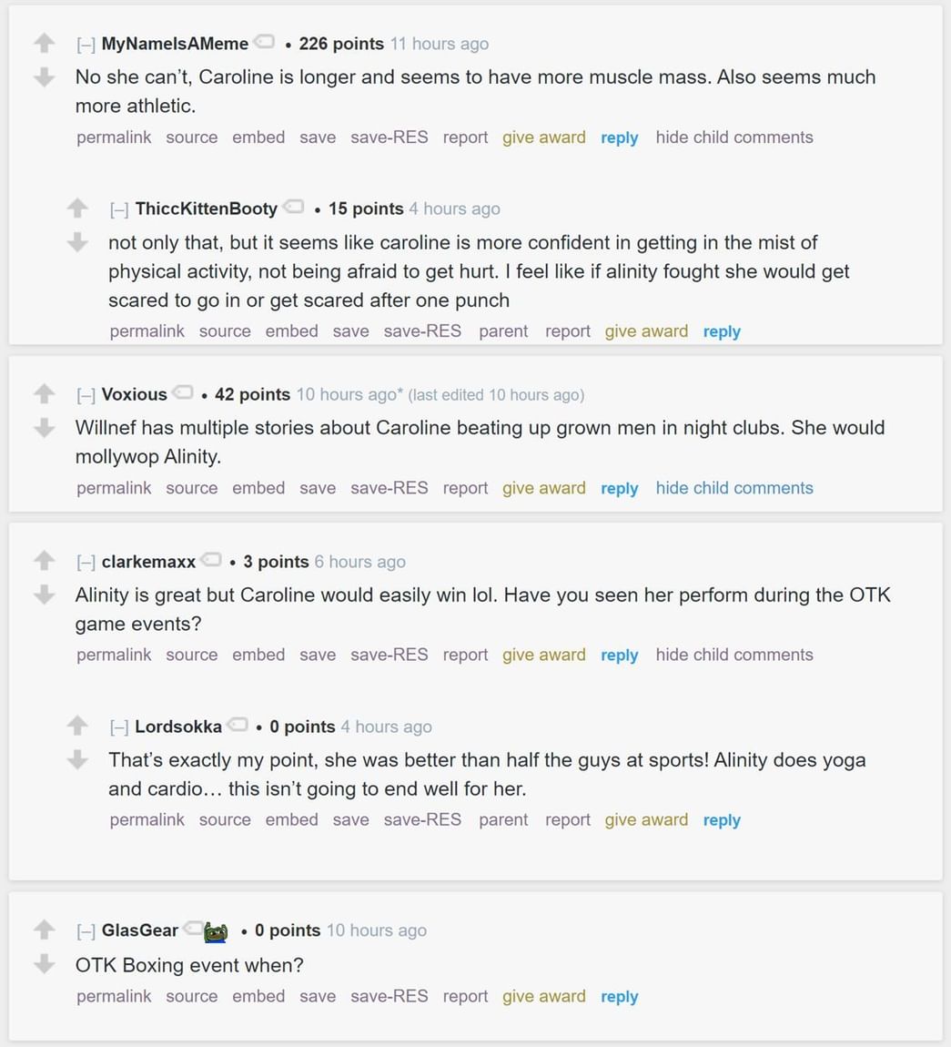 Alinity claims she "could absolutely" defeat Twitch streamer Caroline ...