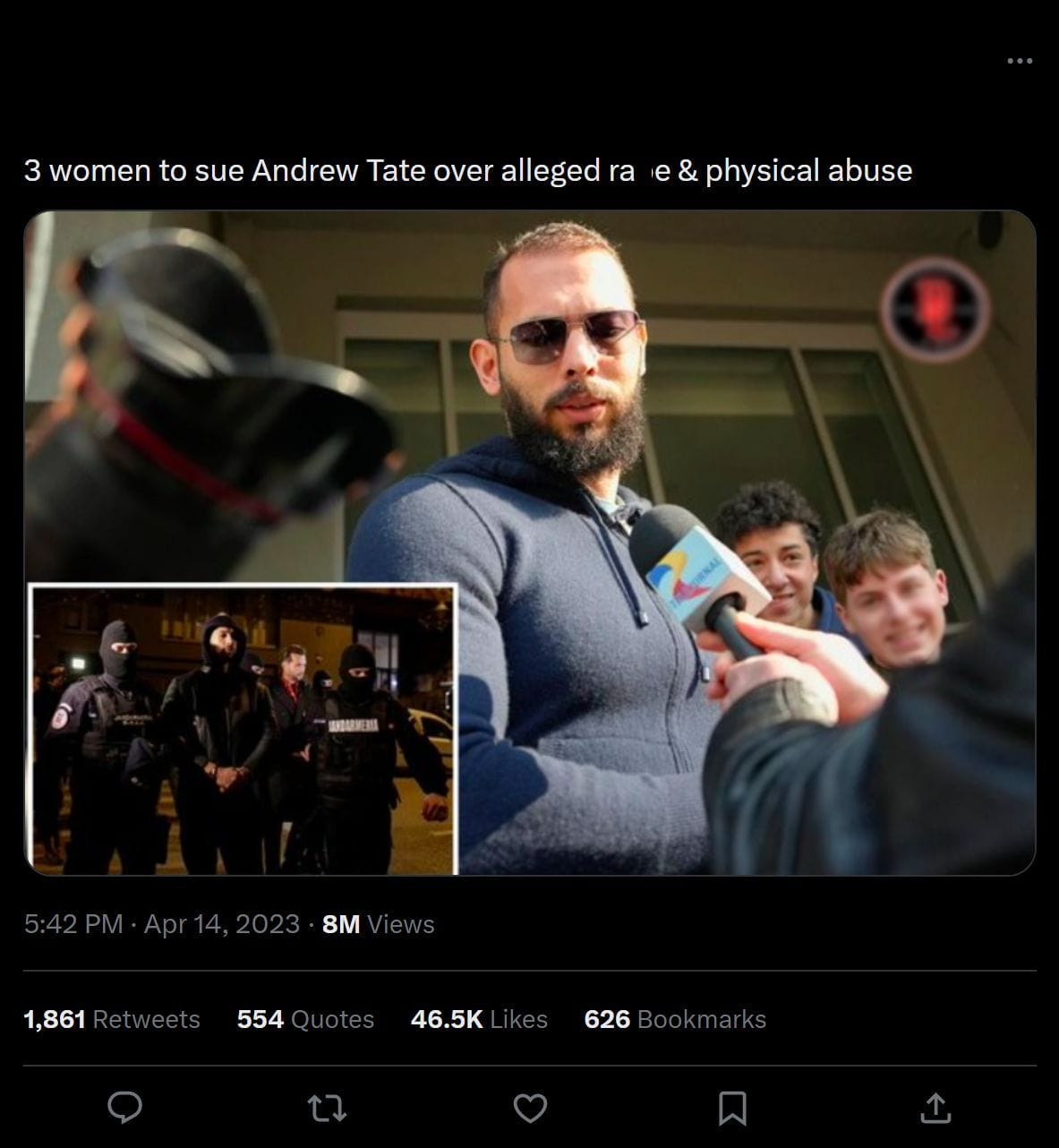 Andrew Tate is slated to be sued by three British women for s*xual ...