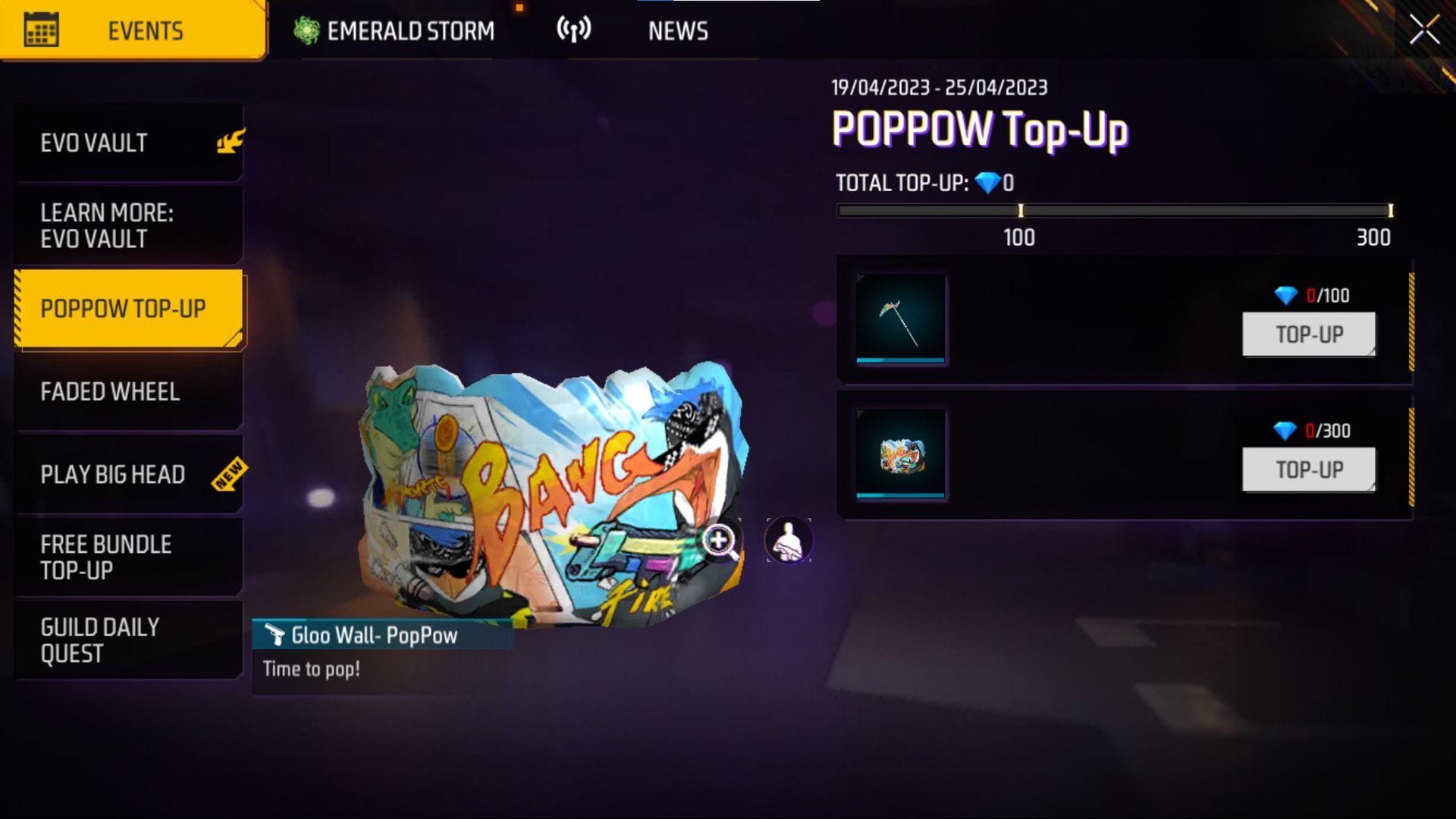 New Free Fire MAX Pop-Pow Top-Up event: Get free permanent Gloo Wall ...