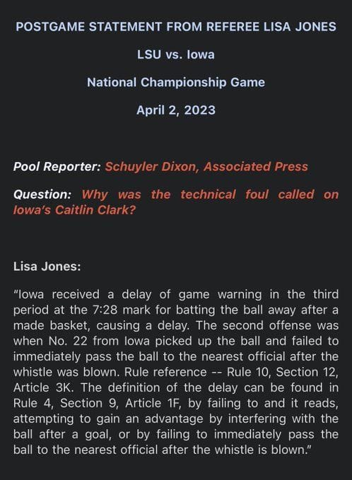 "Horrendous officiating": Caitlin Clark technical foul video sparks ...