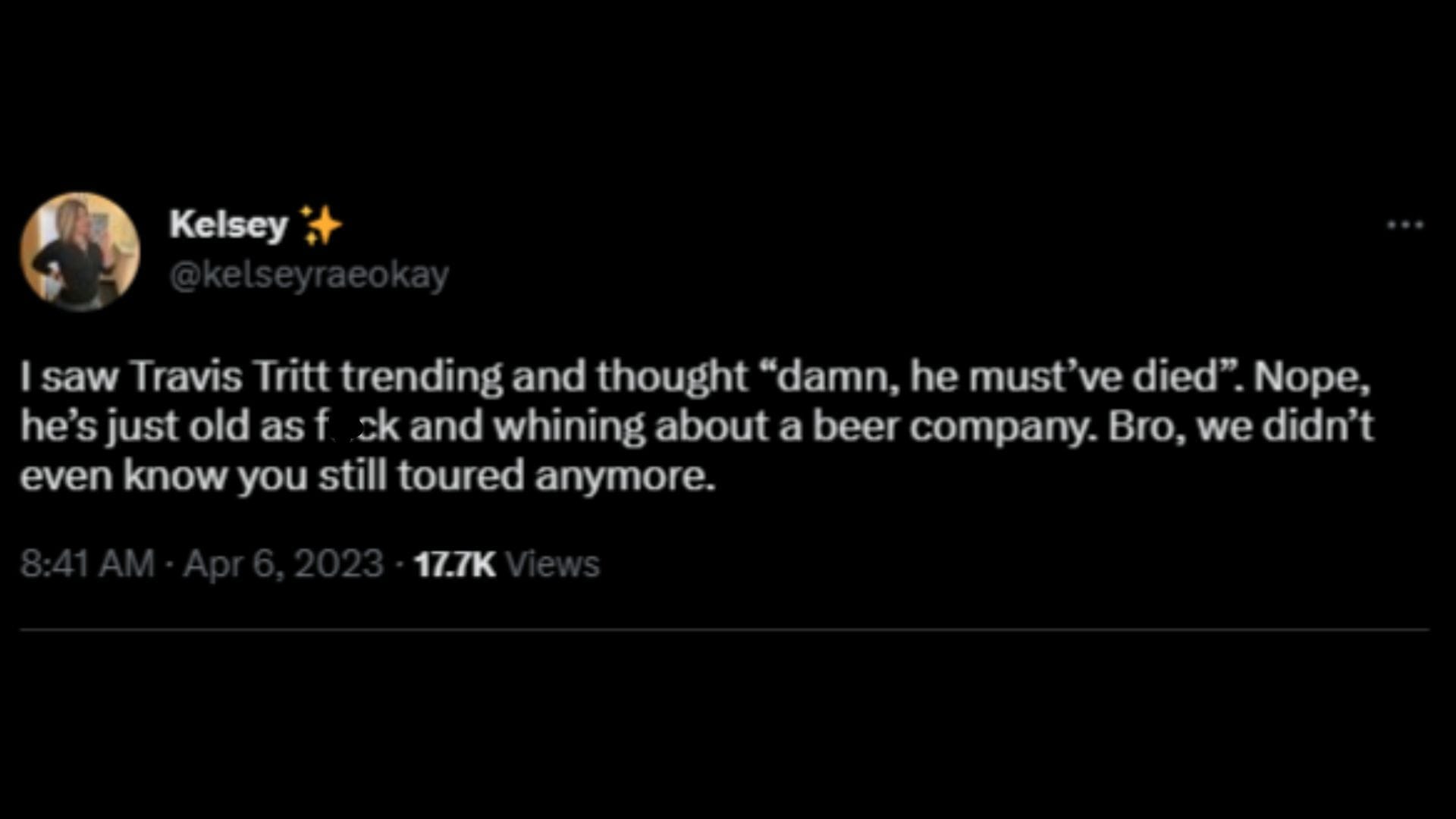 "Call someone who cares": Internet reacts as Travis Tritt boycotts ...