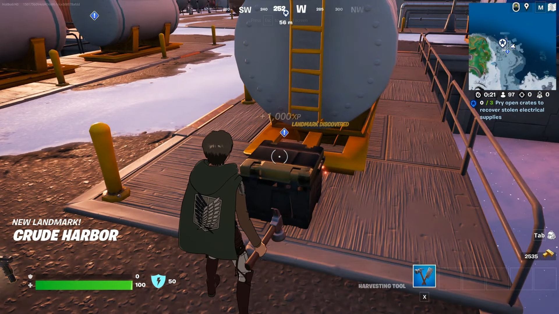 Fortnite: How to pry open crates to recover stolen electrical supplies
