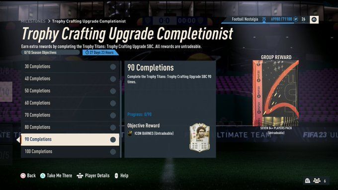 Trophy Crafting Upgrade Completionist Objective: FIFA 23 Trophy ...