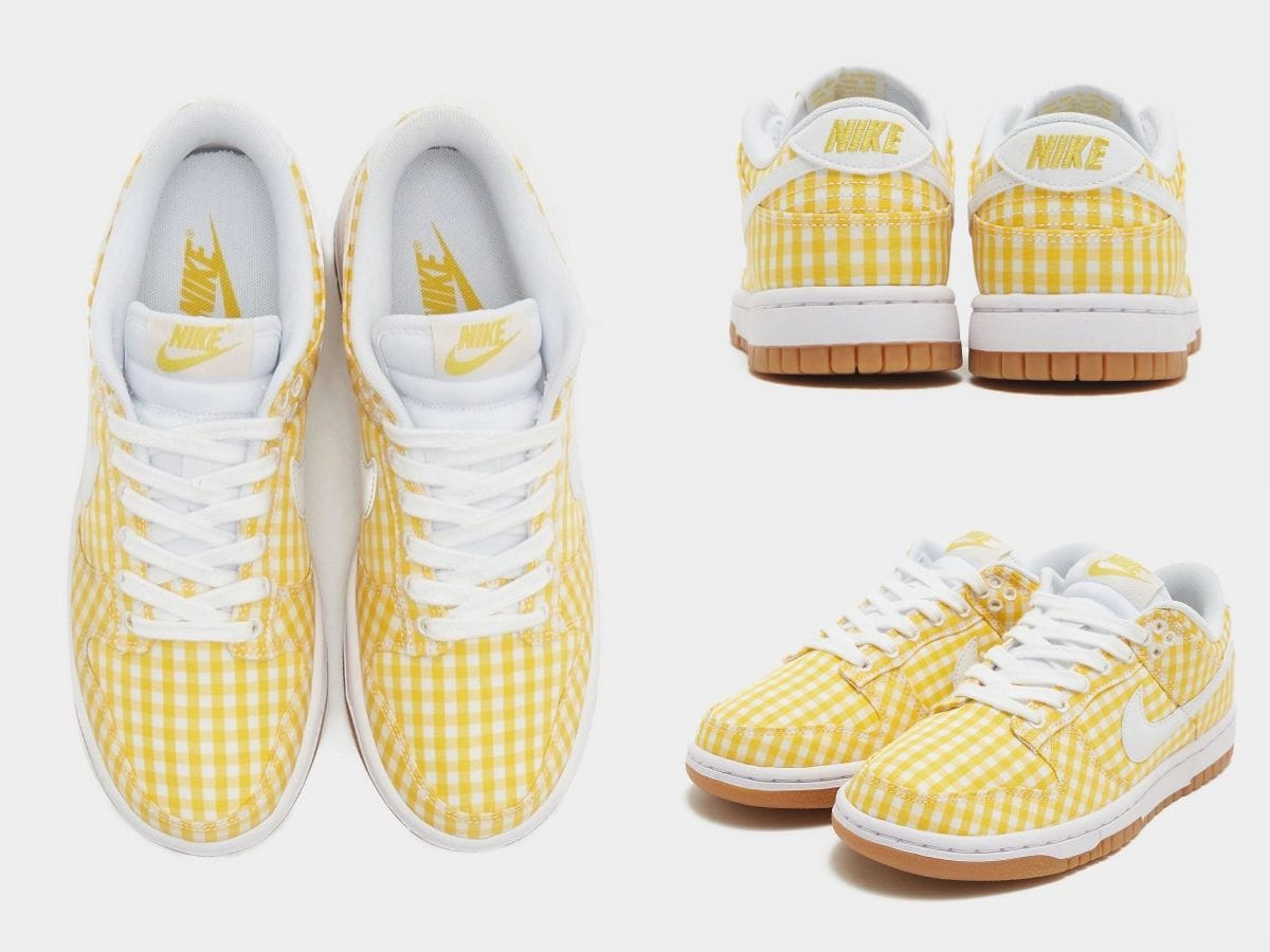 Gingham Yellow: Nike Dunk Low Gingham yellow shoes: Where to get, price ...