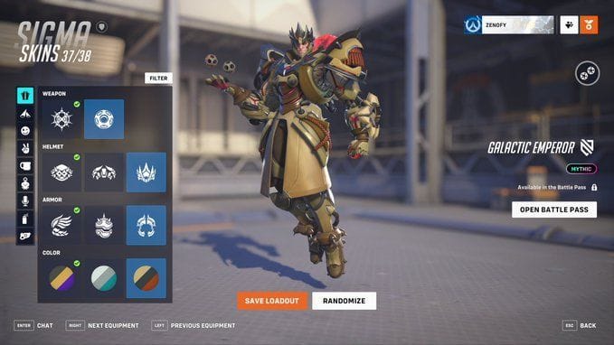 Overwatch 2 Galactic Emperor Sigma skin: How to get, customizations ...