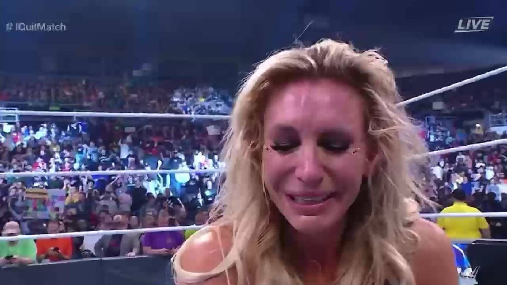 Charlotte Flair breaks down in tears after she loses WWE Women's Title ...