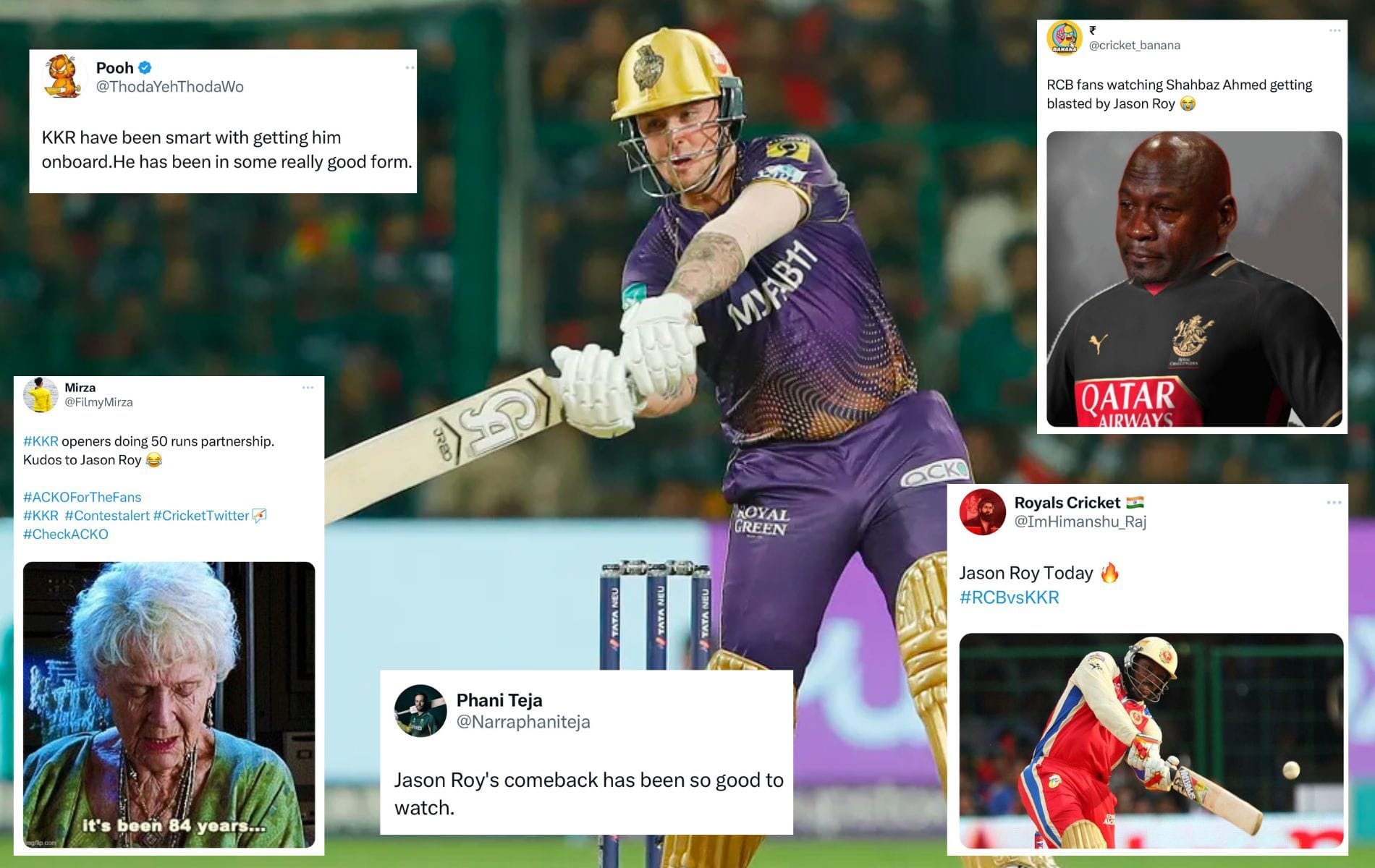 "KKR found their new McCullum" - Fans react to Jason Roy's blazing ...