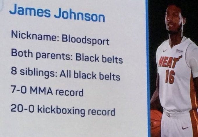 NBA star: NBA veteran James Johnson, rumored to have a 20-0 kickboxing ...