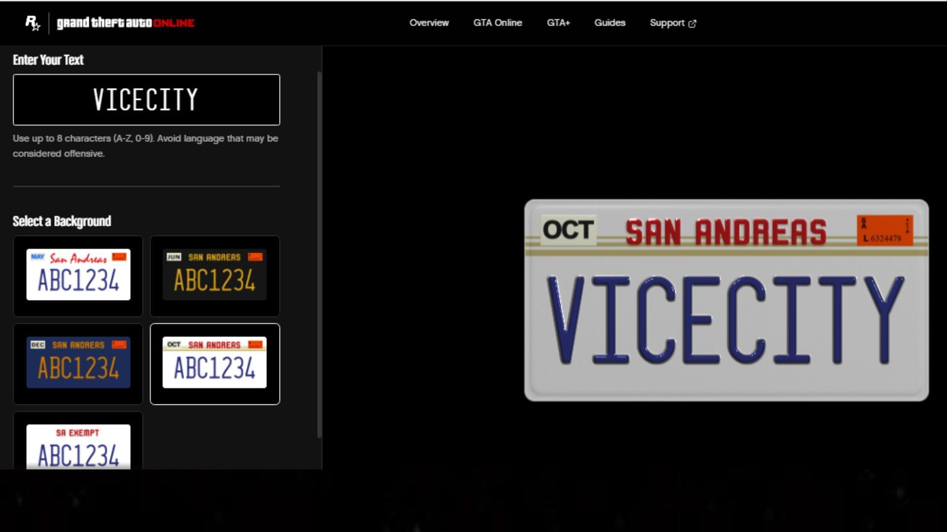 How to make a custom license plate in GTA Online using the new creator