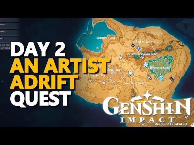 An Artist Adrift Genshin Impact quest guide for time-gated achievement