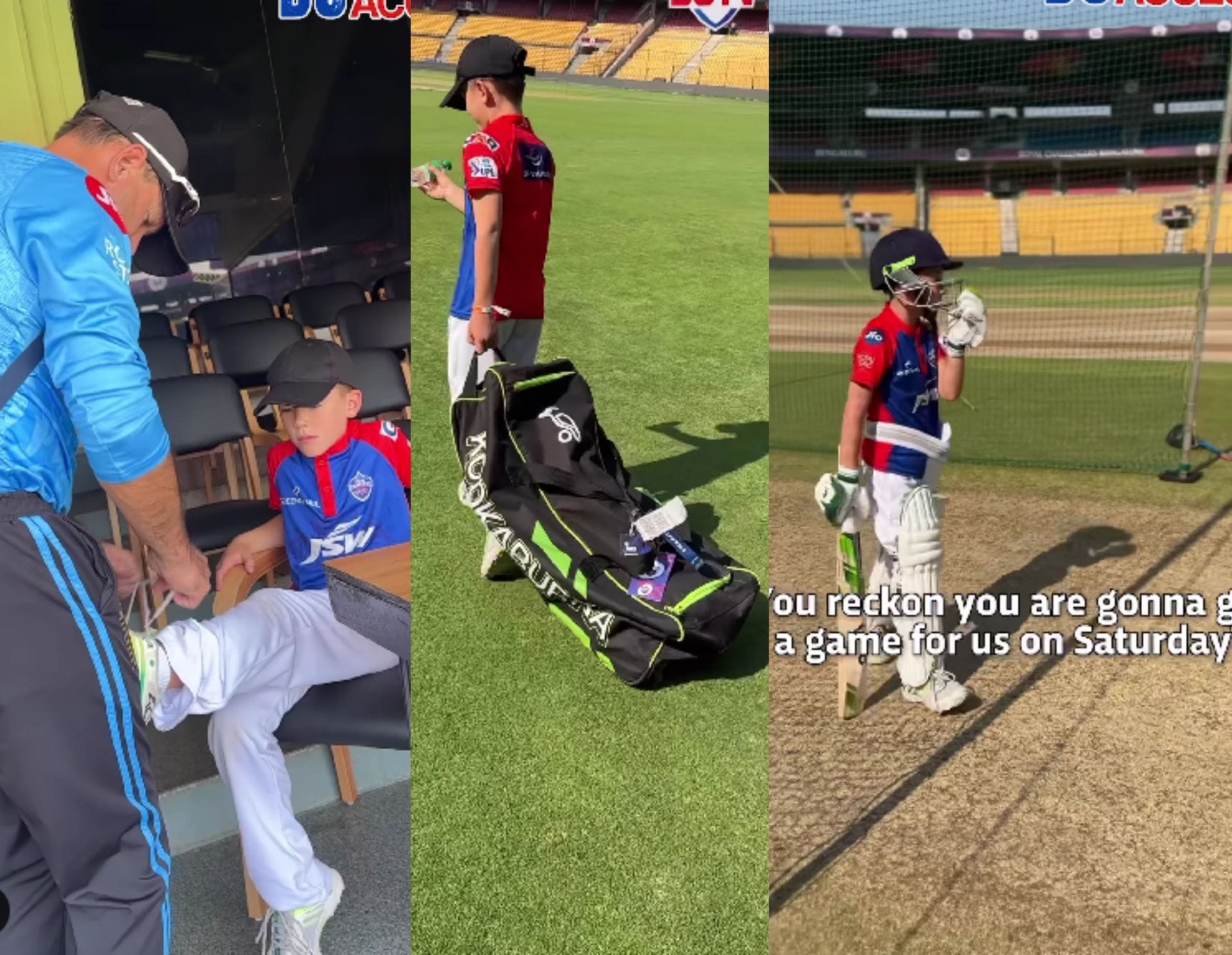 [Watch] "A wholesome Punter Masterclass session ft. Ricky Jr." - DC head coach Ricky Ponting's ...