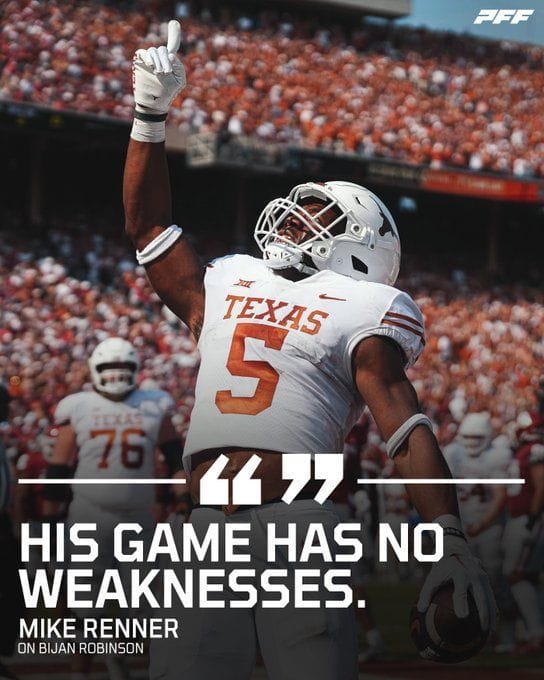 Do Bijan Robinson’s college stats warrant a top-10 selection ...