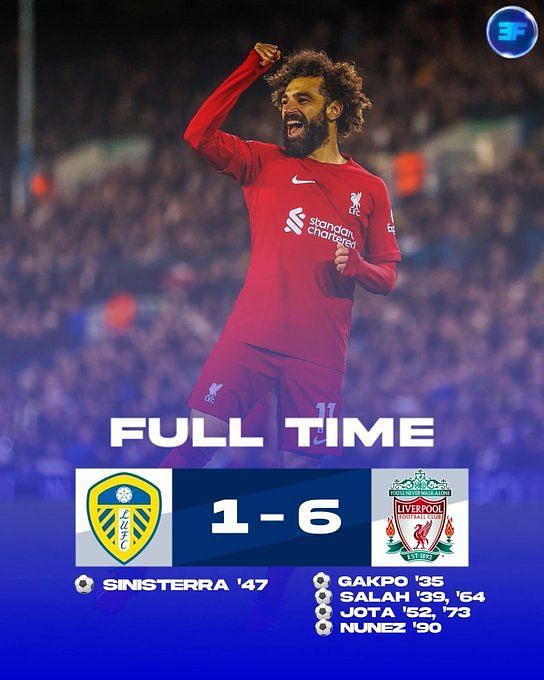 Leeds United 1 6 Liverpool Player Ratings For The Reds As Salah And