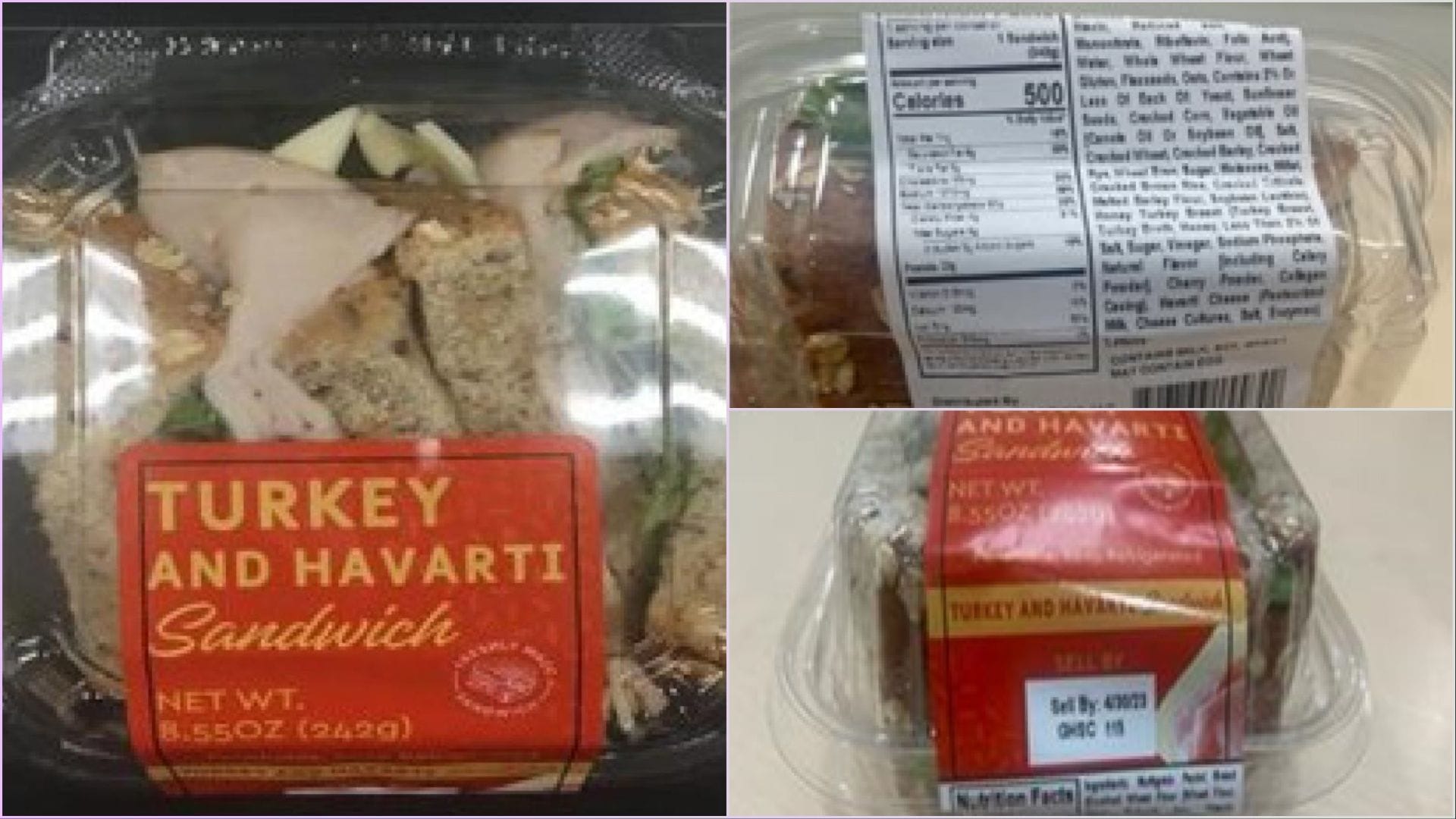 GH Foods Turkey and Havarti sandwiches recall: Reason, UPC code, and ...