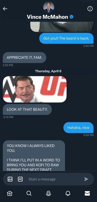 WWE Superstar shares texts from "Vince McMahon," ordering him to shave ...