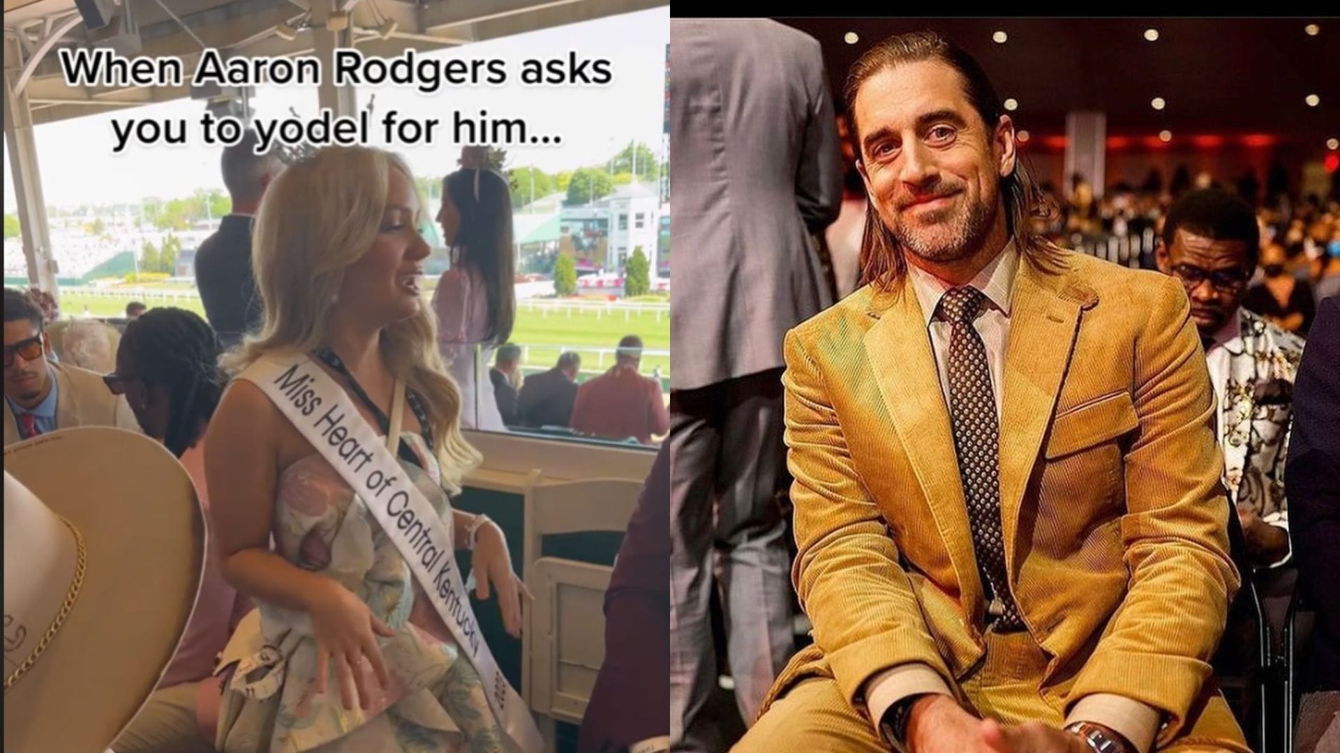 TikTok star recalls yodeling for Aaron Rodgers at Kentucky Derby -"Core ...