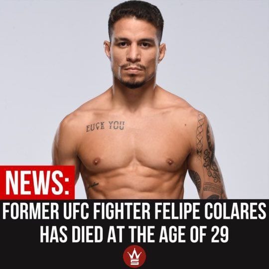 MMA world mourns the loss of former UFC fighter Felipe Colares after ...