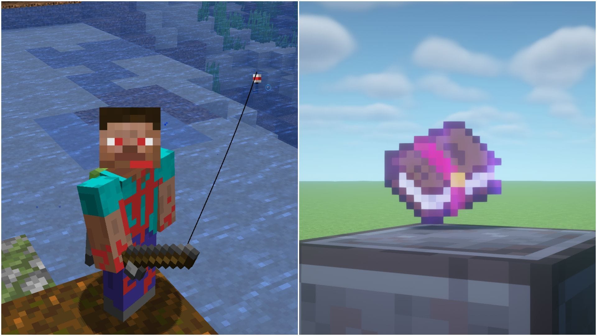 How to get enchantments by fishing in Minecraft