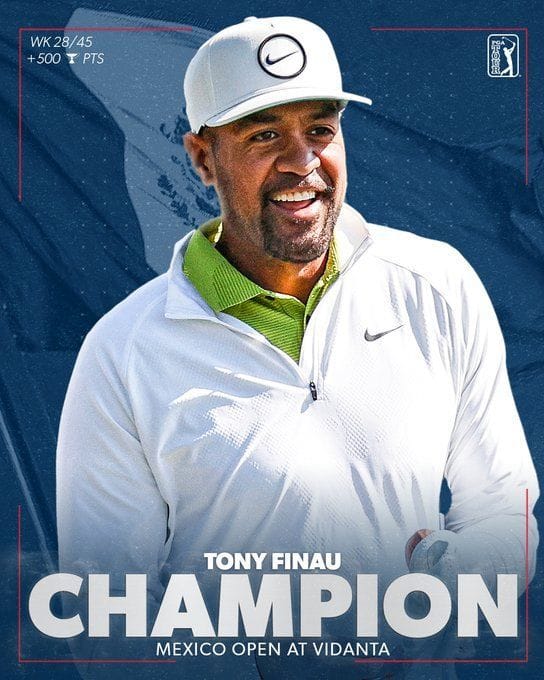 “Was never in doubt” – Fans react to Tony Finau lifting the Mexico Open at Vidanta trophy