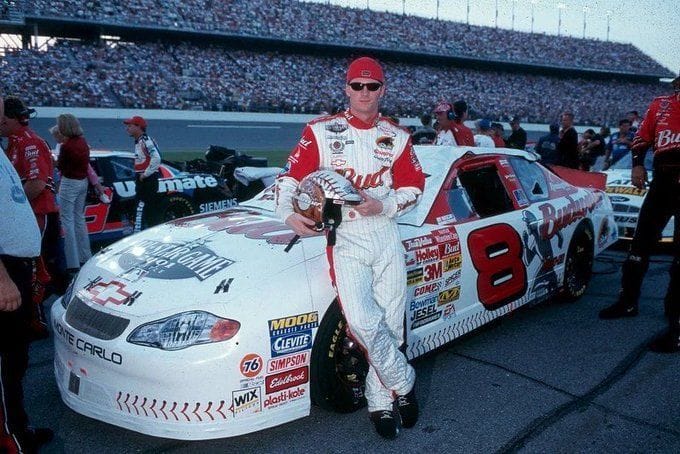 Dale Earnhardt Jr. reacts to Aric Almirola running his iconic 2001 ...