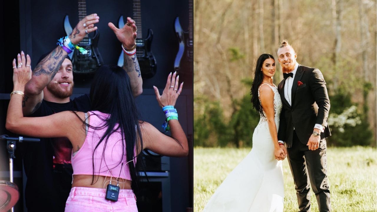 IN PHOTOS: NFL star George Kittle and wife Claire unite with former WWE ...