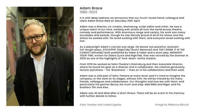 Who was Adam Brace? Tributes pour in as Broadway director dies aged 43