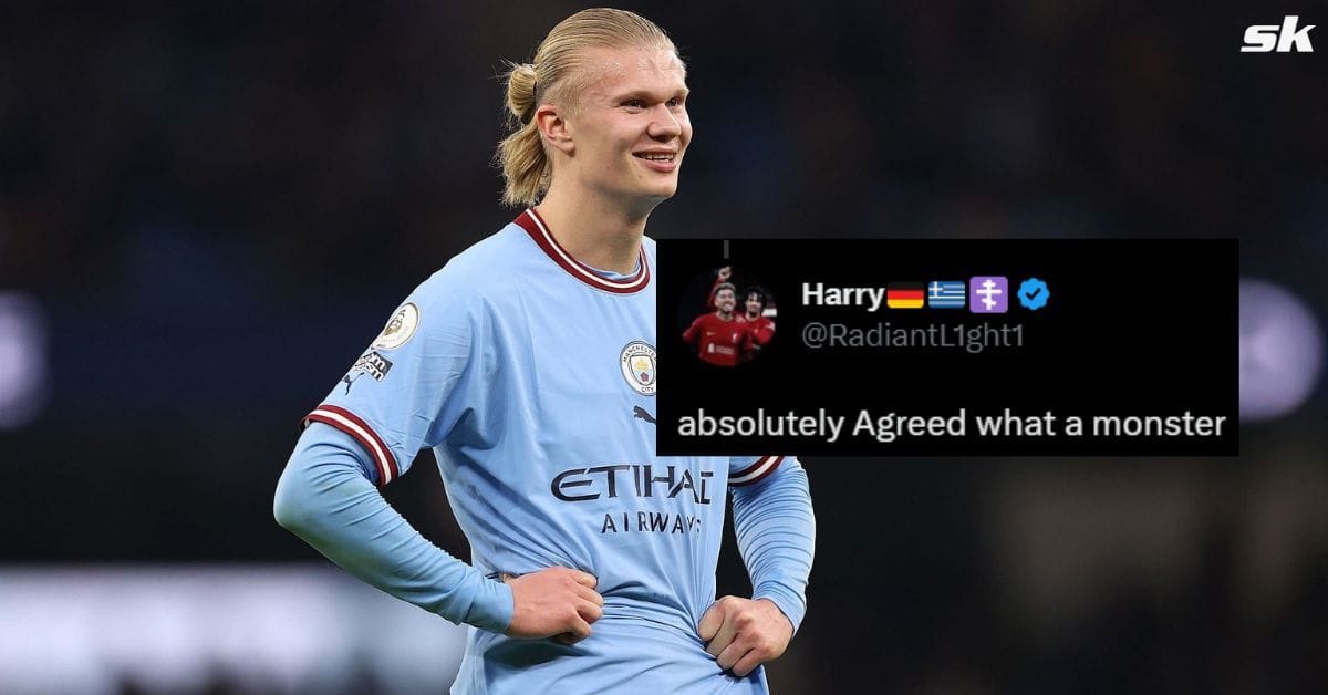 "What a monster", "Doing his own treble" - Fans react as Manchester City star Erling Haaland ...